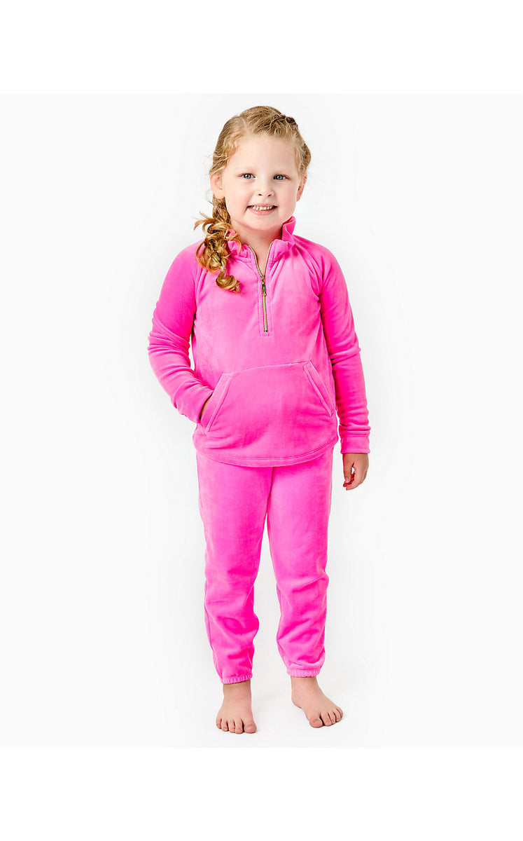 Girls Mini Mallie Velour Pant - Plumeria Pink – The Islands - A Lilly ...