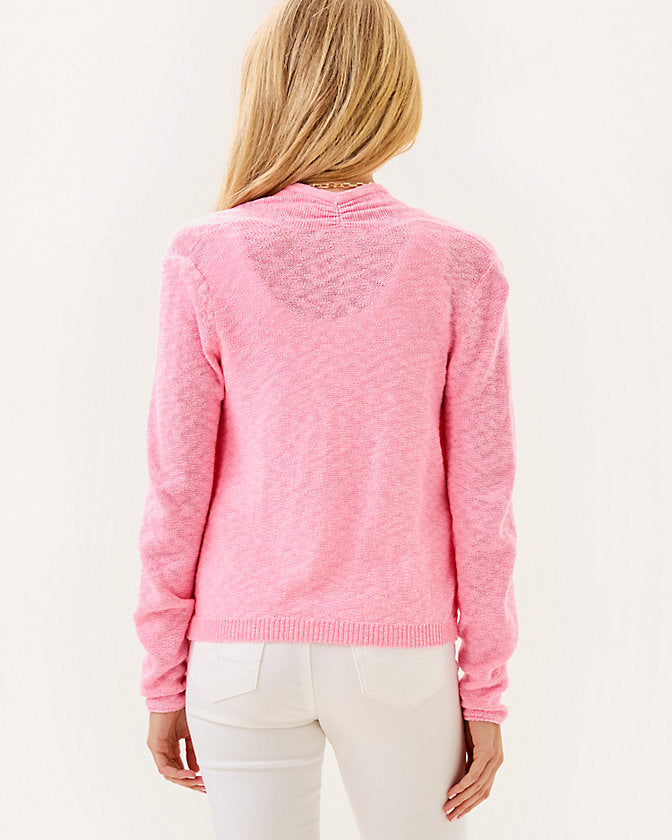 Faretta Cardigan - Conch Shell Pink – The Islands - A Lilly Pulitzer ...
